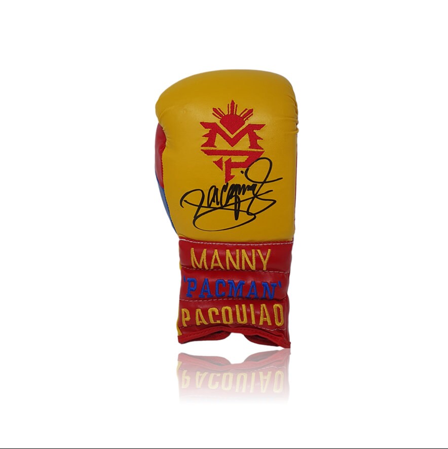 Manny Pacquiao Hand Signed trademark Boxing Glove in Deluxe Acrylic ...