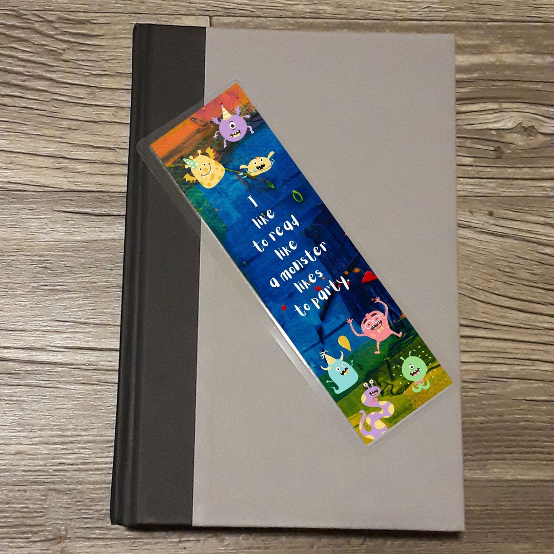 Monster Party Laminated 2x7 Bookmark - Etsy