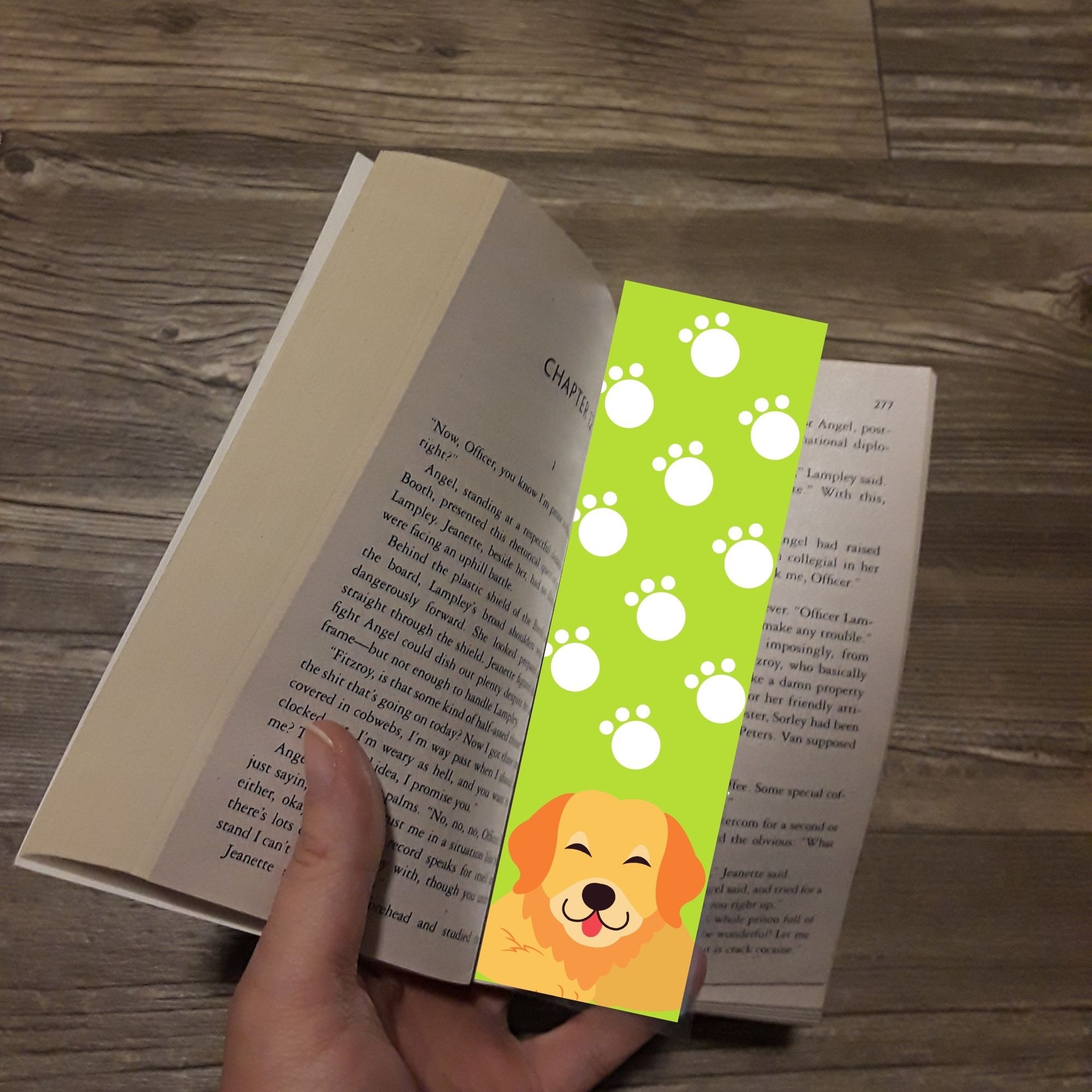 Golden Retriever Paws Laminated 2x7 Bookmark Multiple Colors - Etsy