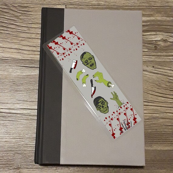 Zombie Bookmark Laminated Bookmark 2x7 - Etsy