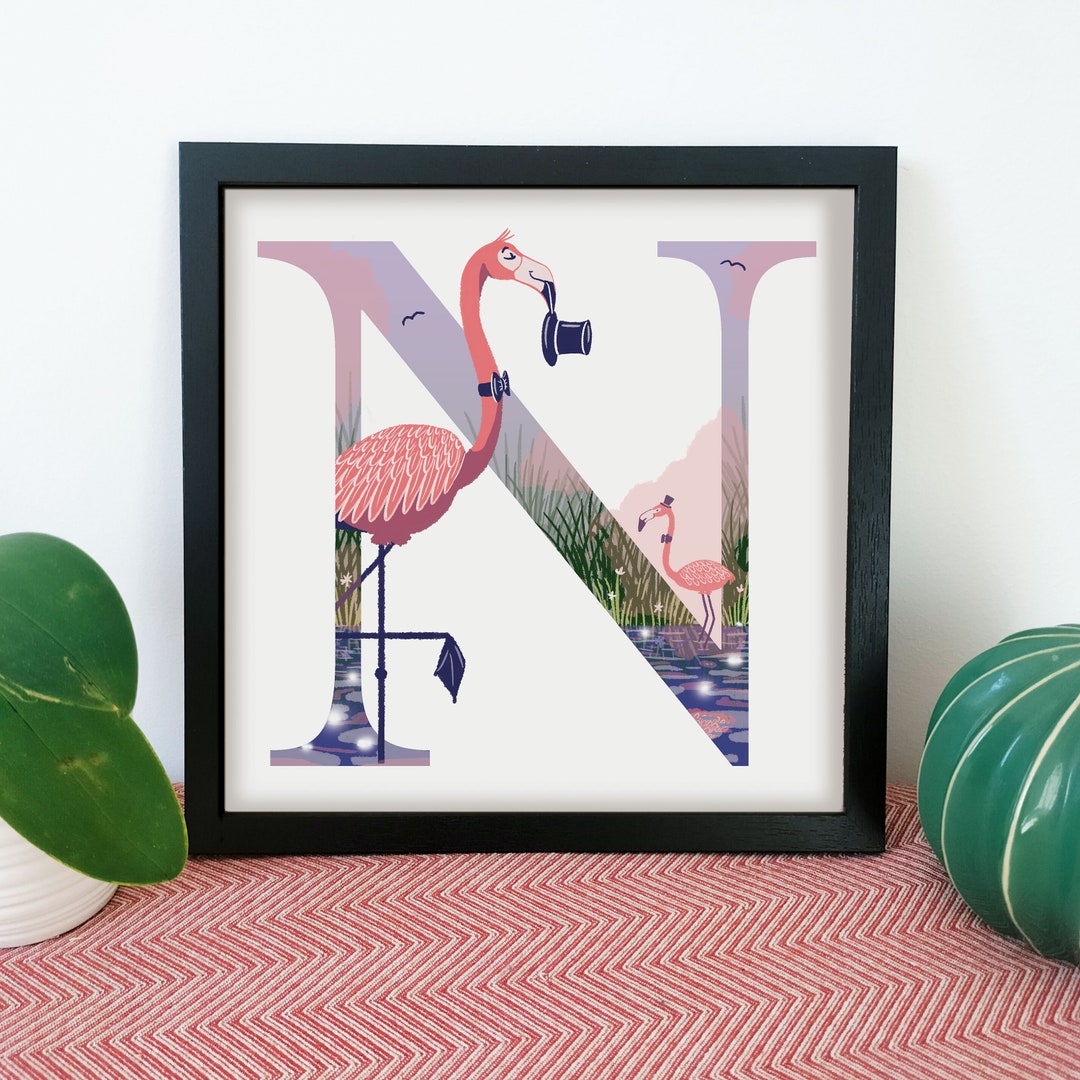Illustrated Alphabet Prints of Letters Drawn With or Without a Frame - Etsy