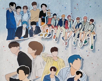 Bts Face Stickers - Etsy