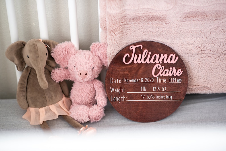 Birth Announcement Sign / Custom Birth Announcement Sign / - Etsy