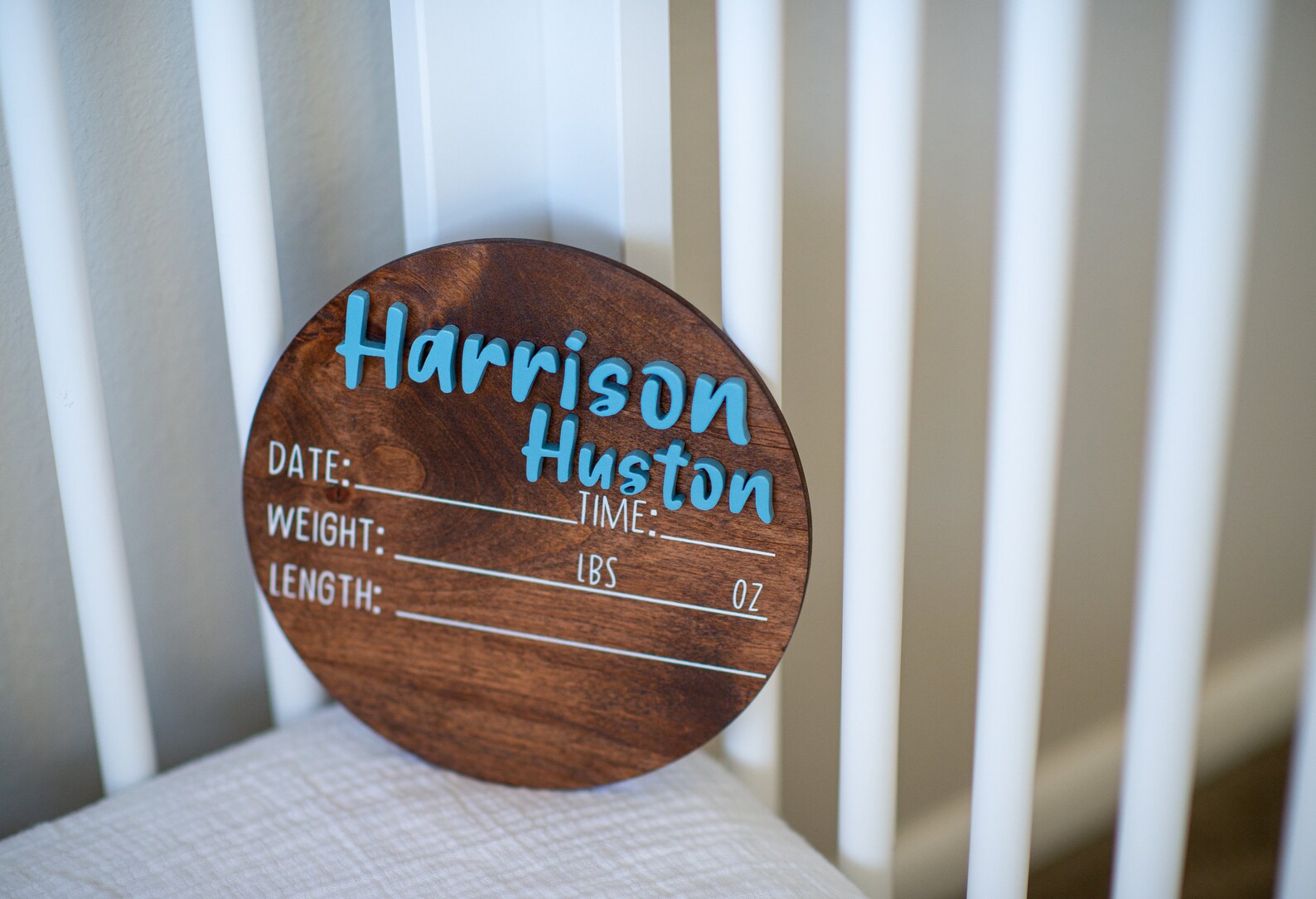 Custom 3D Wood Birth Announcement Sign, Newborn Gift - Etsy