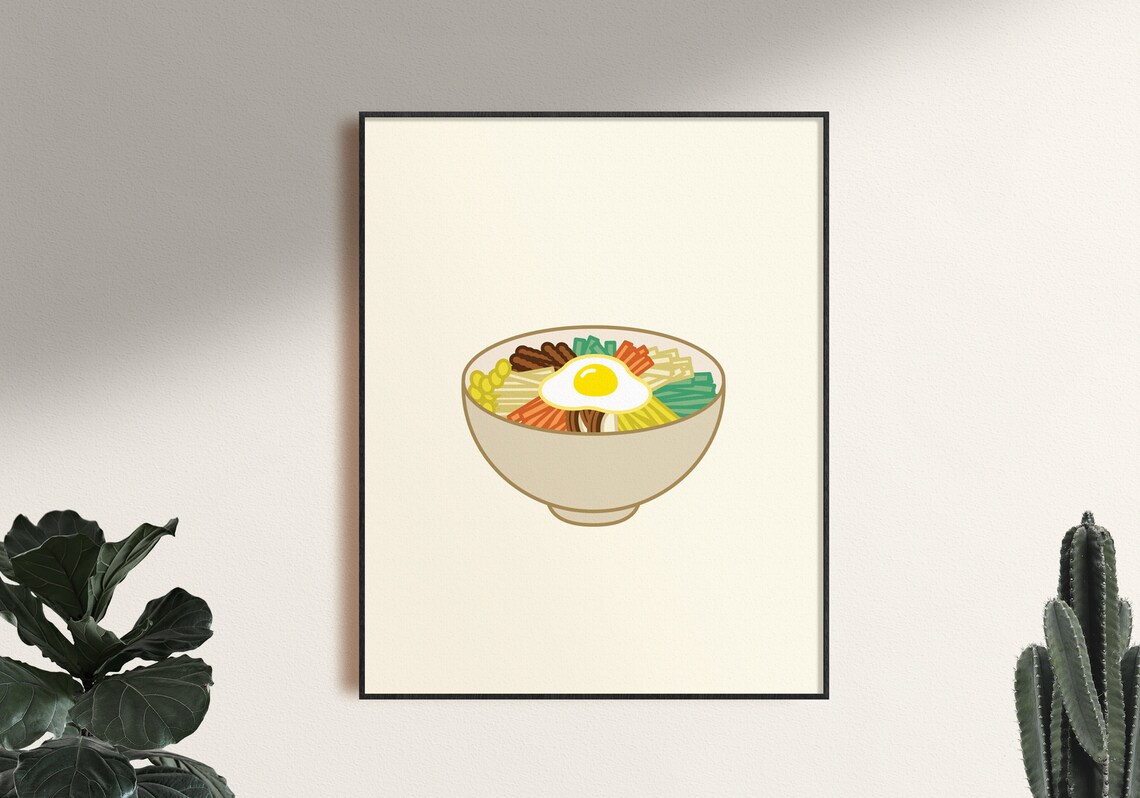 11 Korea Bibimbap Korean Food Poster Wall Art - Etsy