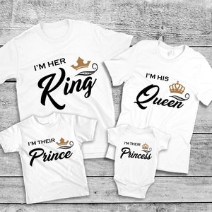 King Queen Prince Princess Shirts King and Queen Shirts - Etsy