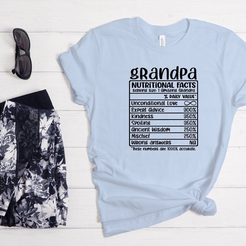 Nutrition Family Shirts, Nutritional Facts Family Shirt, Family Shirt ...