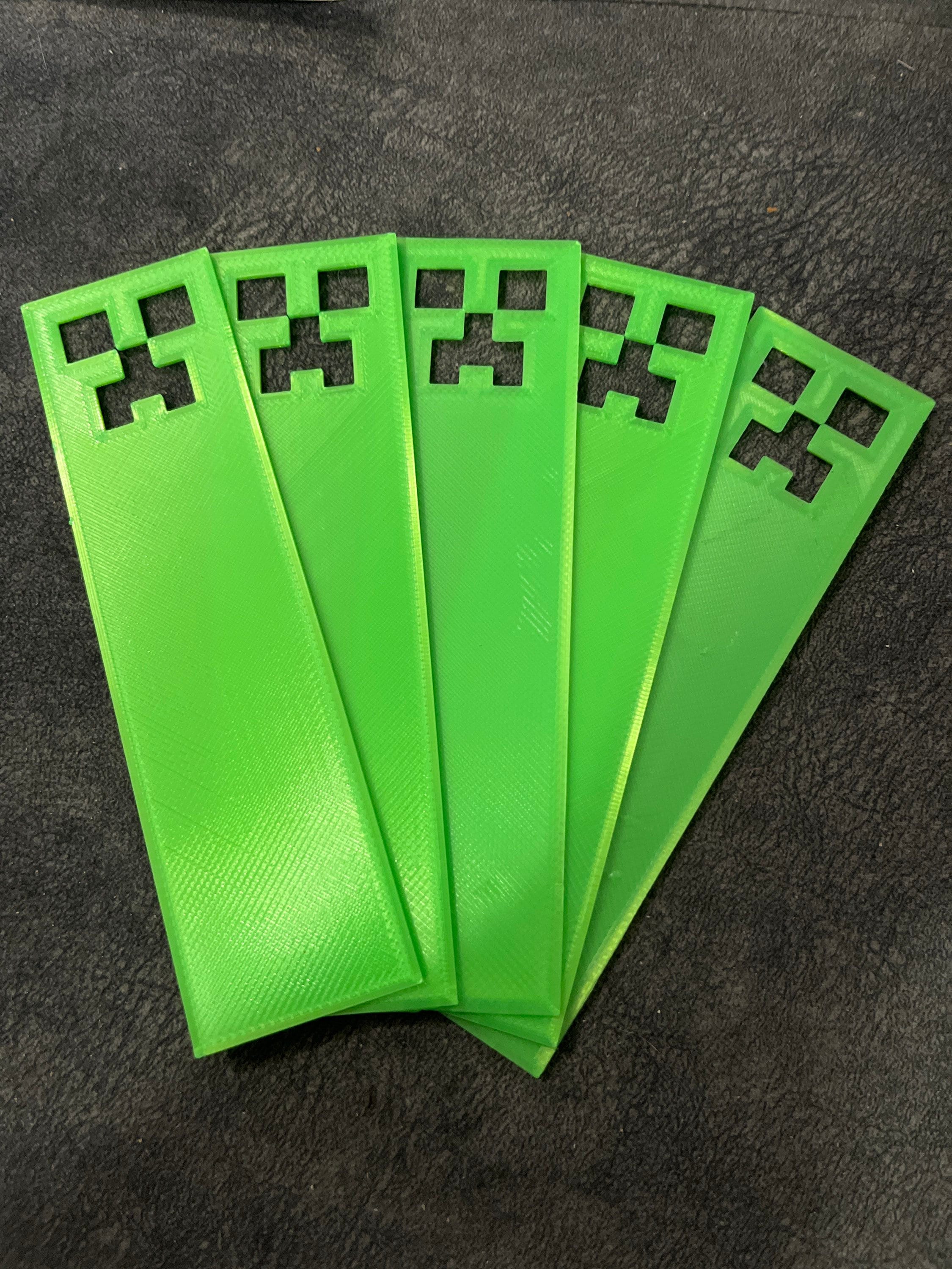 3d Printed Minecraft Creeper Bookmark Green Gamer Gift Back to School ...