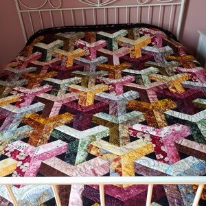 Escher Quilt, Double Quilt Made With Artisanal Patchwork Technique ...