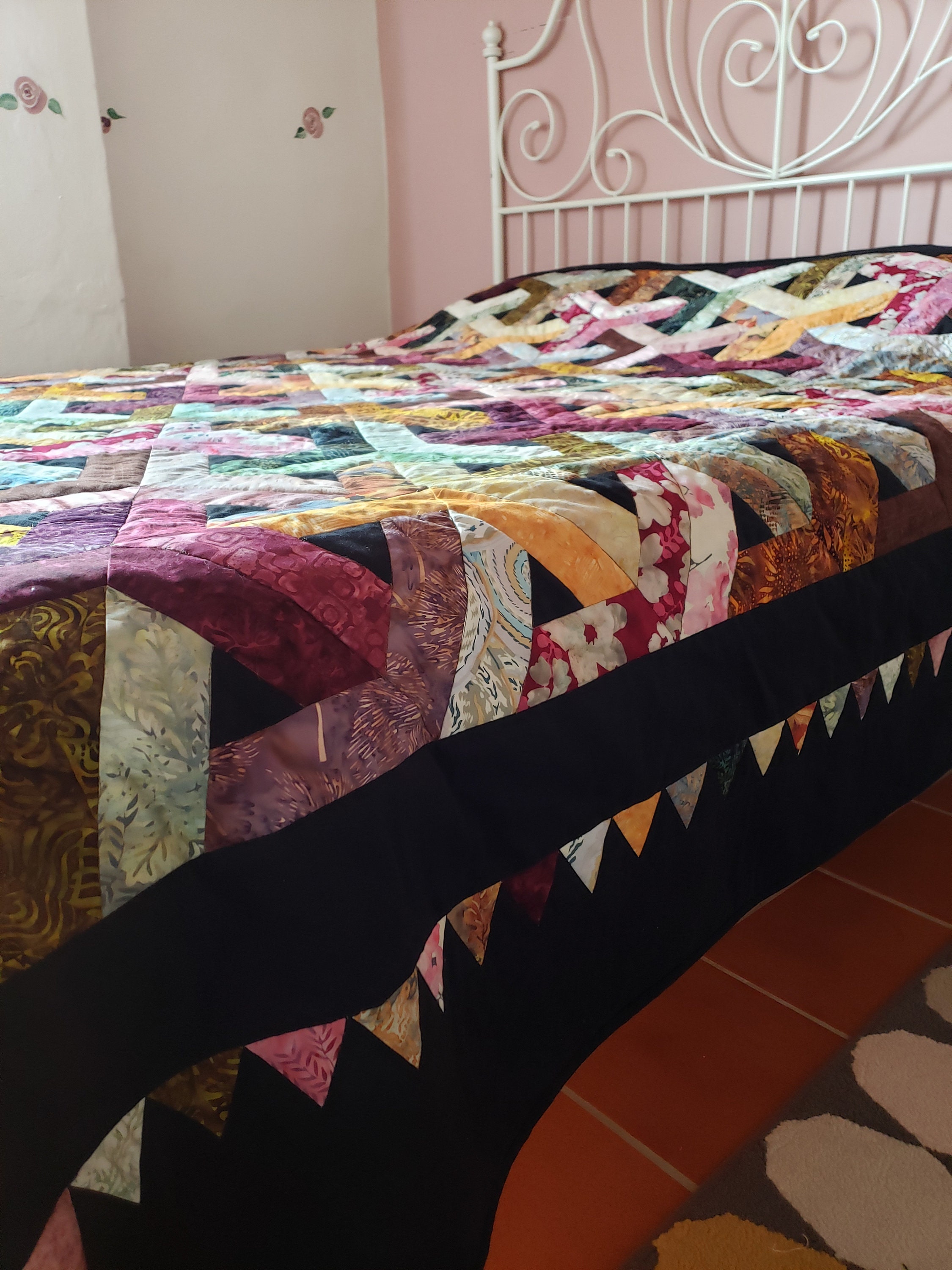 Escher Quilt, Double Quilt Made With Artisanal Patchwork Technique ...