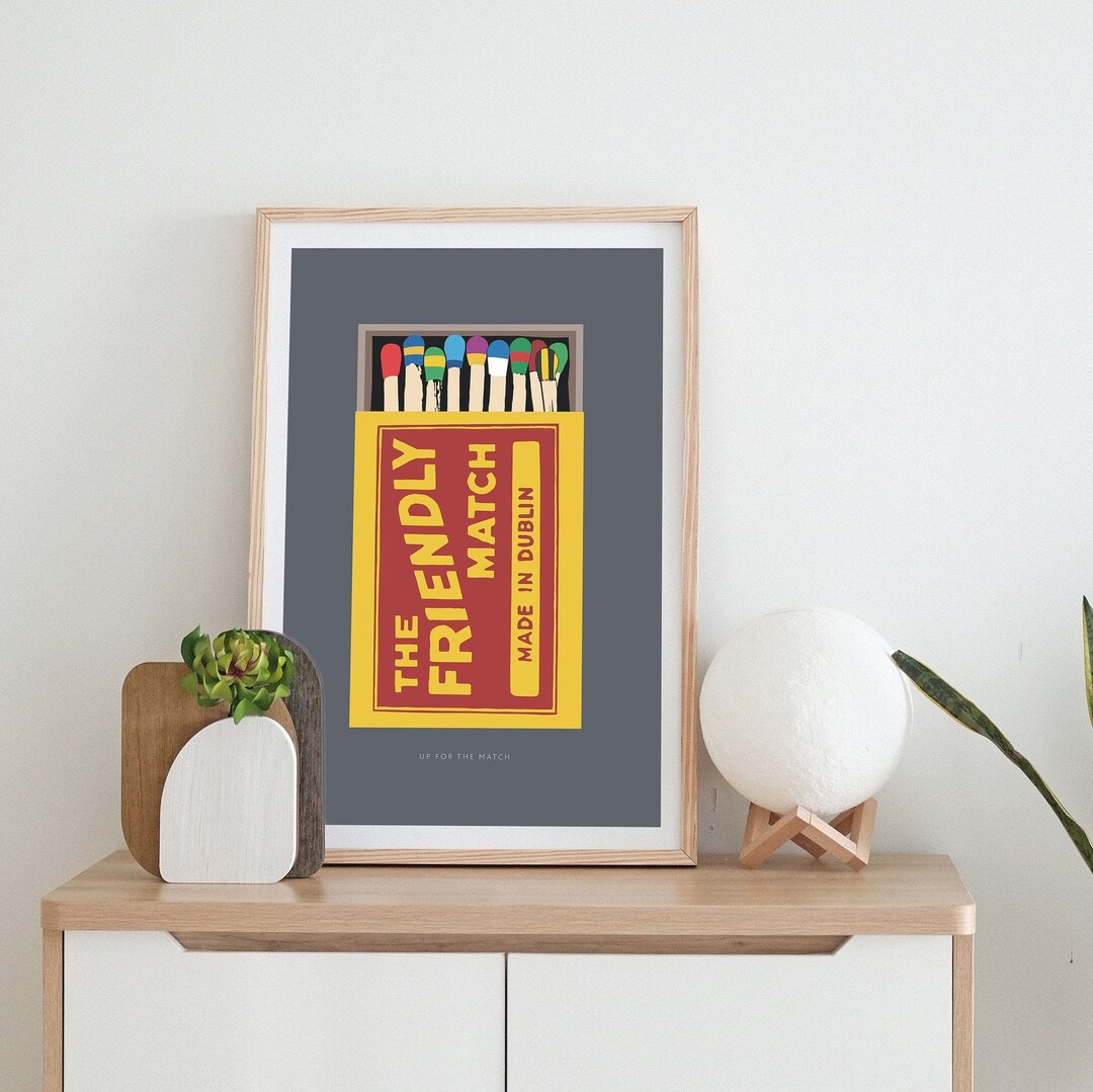 GAA Irish-made Art Print Inspired by Vintage Matchbox Design - Etsy
