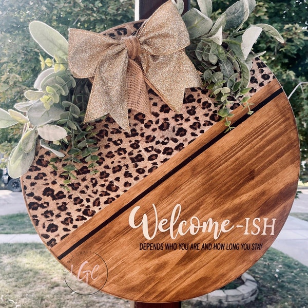 Cheetah Welcome Sign - Etsy