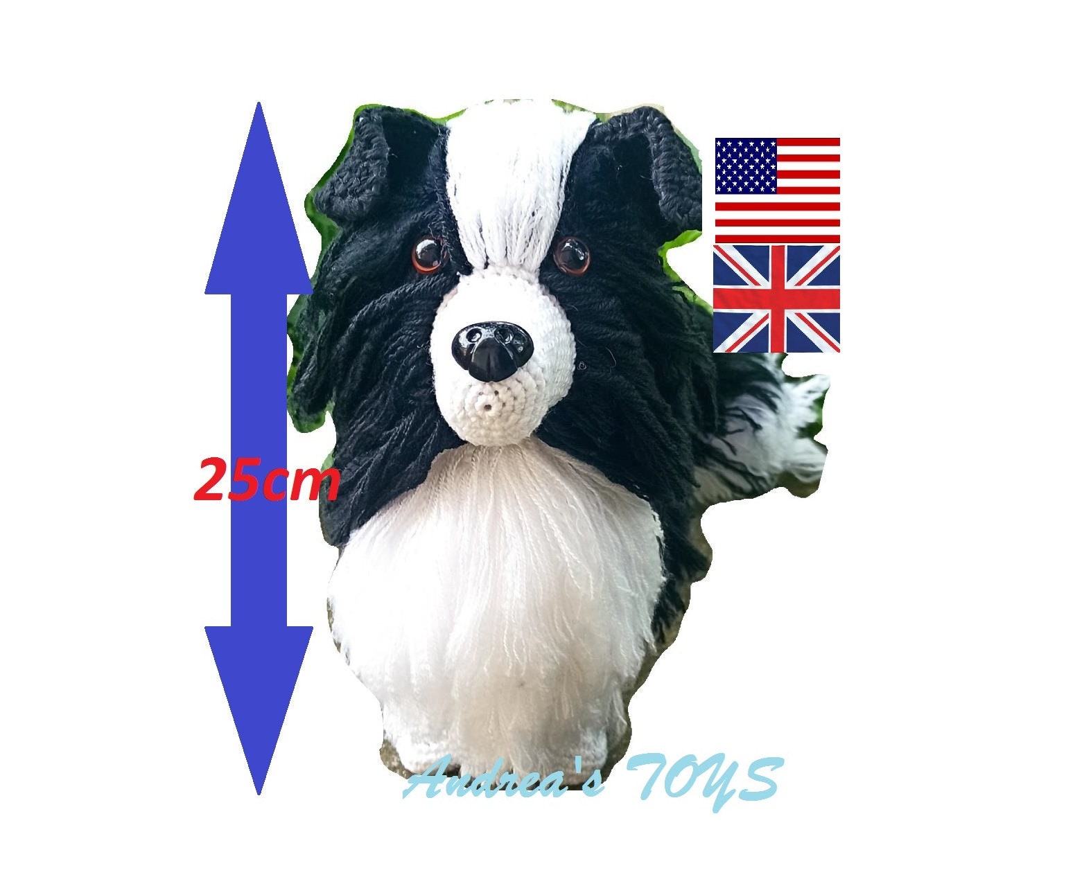 Sussy the border collie crochet pattern | Etsy