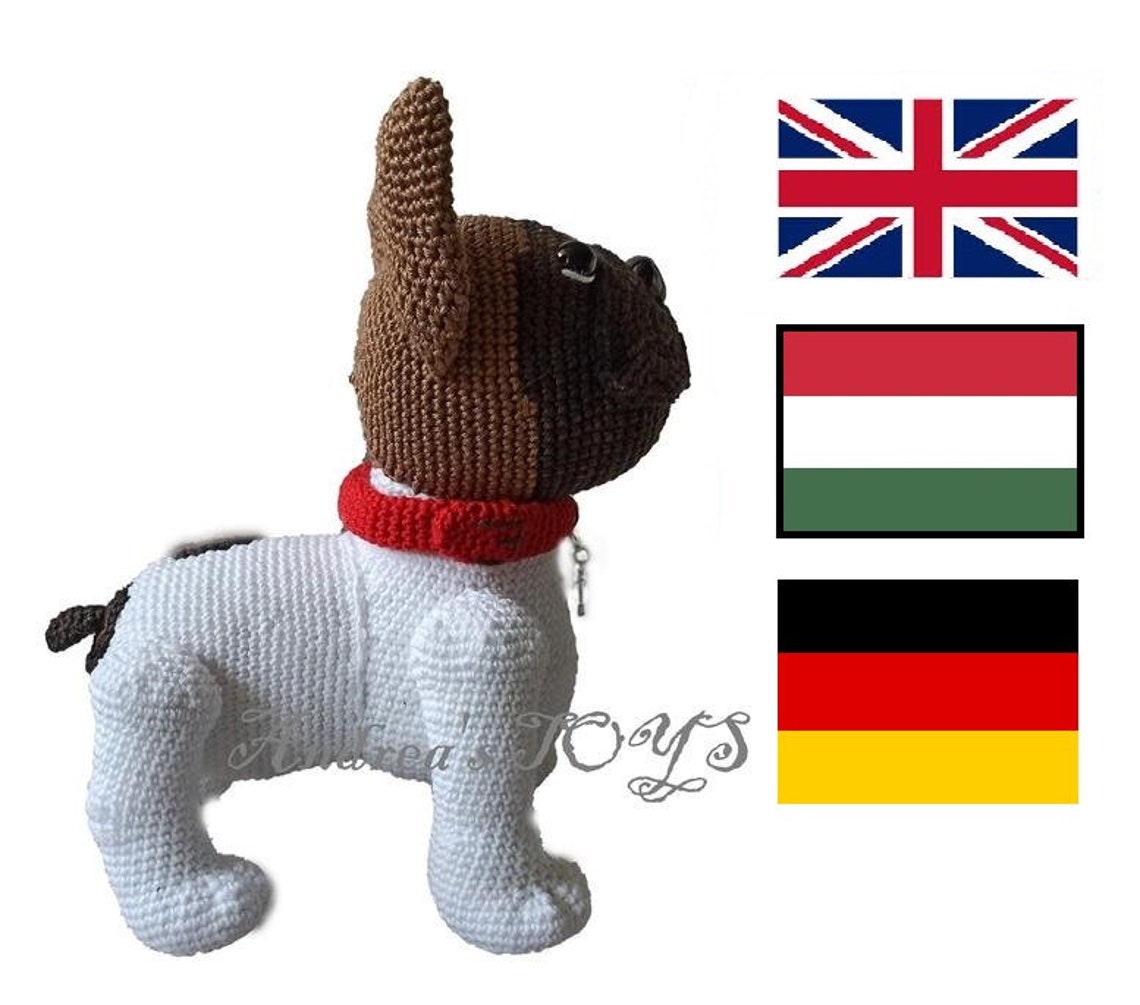 Dió Crochet Pattern French Bulldog Dog Amigurumi Francia - Etsy Canada