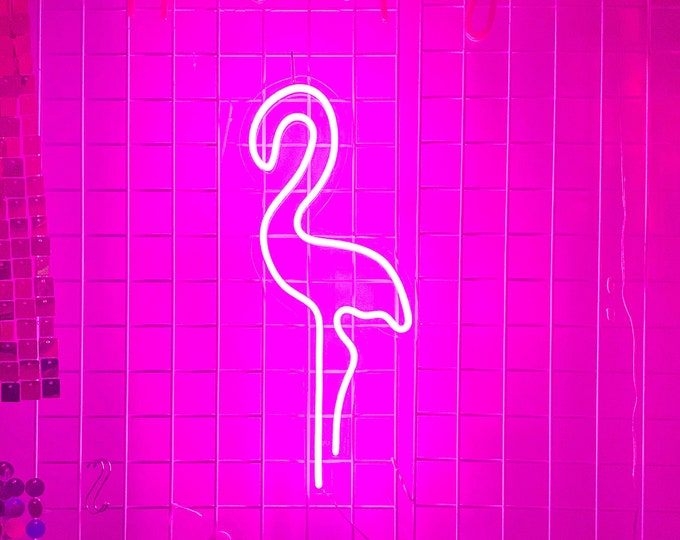 Pink Flamingo LED Neon - Etsy