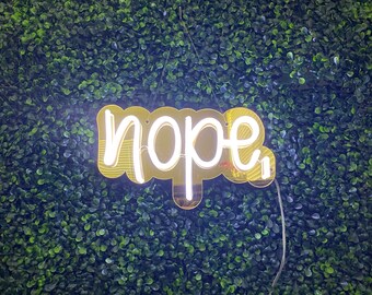 Nope Led Sign - Etsy