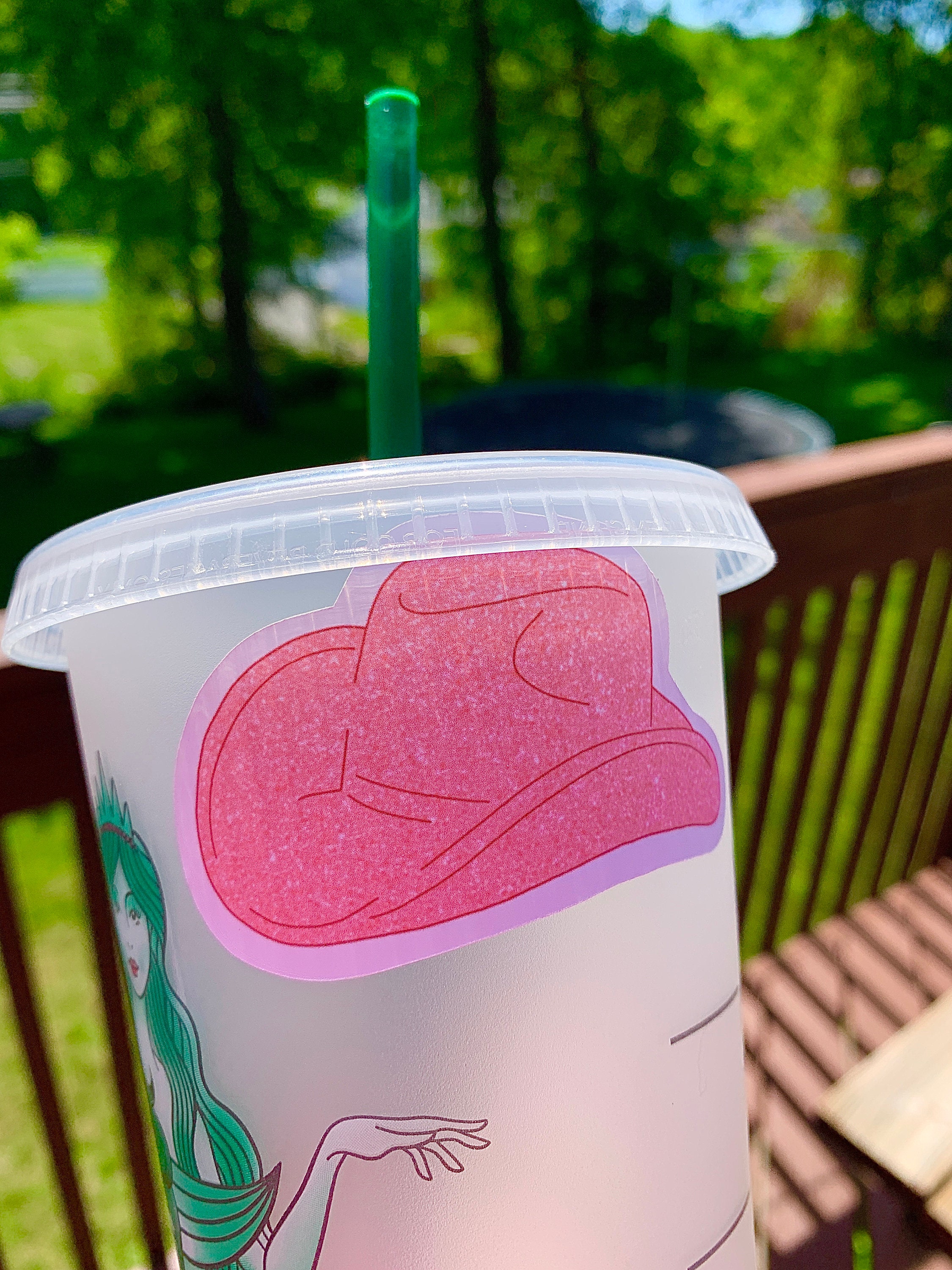 Pink Sparkle Cowgirl Hat Sticker - Etsy