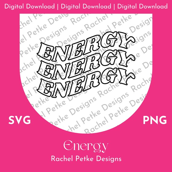 Energy SVG PNG Digital Download Energy Good Vibes | Etsy UK