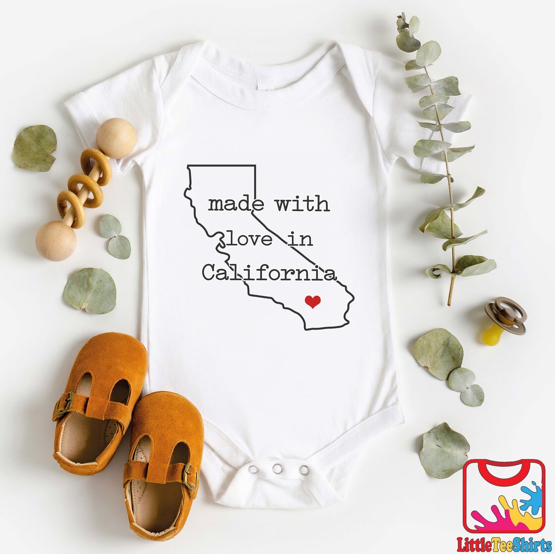 Cute State Love Baby Onesie® Made With Love in California Baby Onesie ...