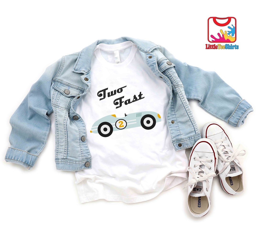 Two Fast Toddler Shirt Second Birthday Kids Shirt 2 Years Old Toddler ...