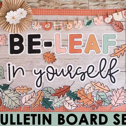 Fall Themed Motivational Printable Bulletin Board Set or Door - Etsy