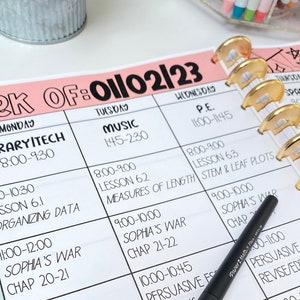 Printable Editable Lesson Planner for 2023 - 2024 - Digital Download ...