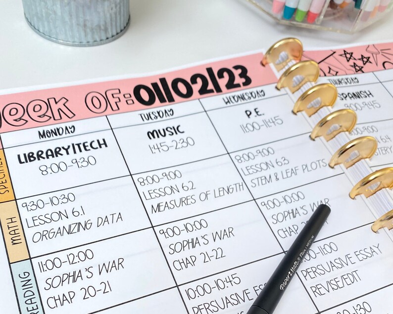 Printable Editable Lesson Planner for 2023 2024 Digital - Etsy