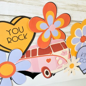 Groovy Retro Valentine's Day Themed Printable Bulletin Board Set or ...