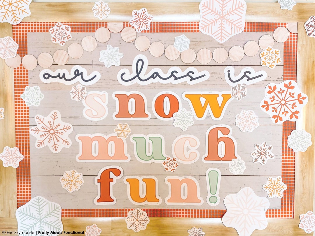 Snowflake Themed Printable Bulletin Board or Door Display Set for ...