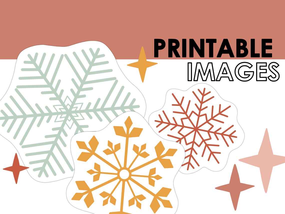 Snowflake Themed Printable Bulletin Board or Door Display Set - Etsy