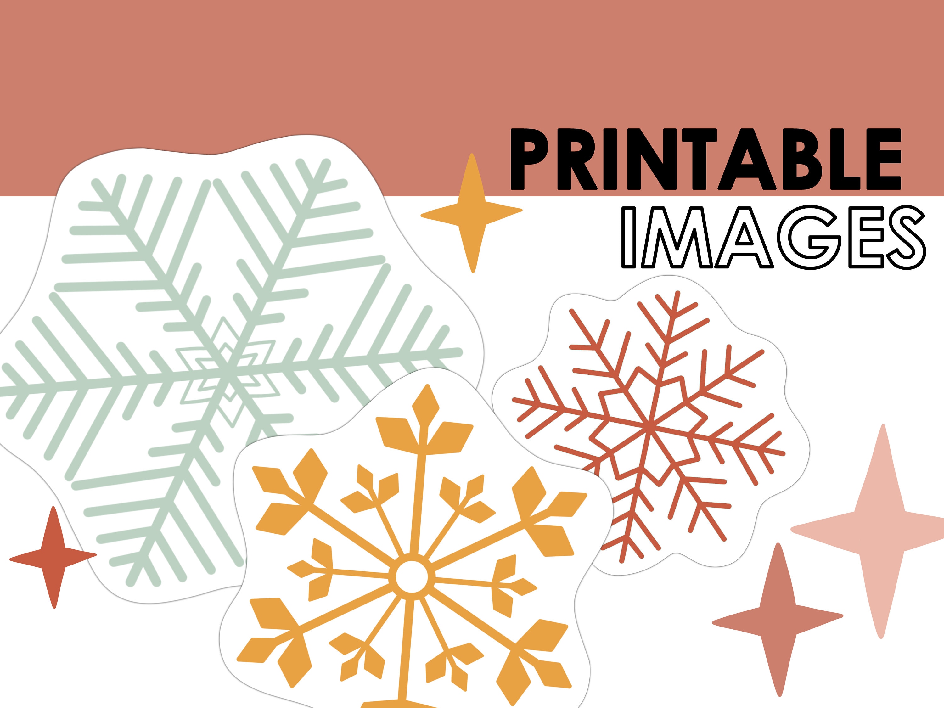 Snowflake Themed Printable Bulletin Board or Door Display Set for ...