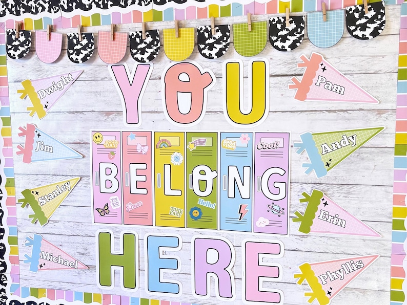 Retro Classroom Welcome Bulletin Board Kit | Editable Student Name ...