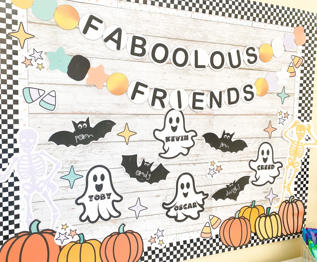Halloween Bulletin Board Set: Faboolous Friends Classroom Decor ...