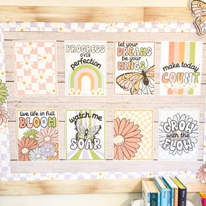 Retro Spring Themed Printable Decorative Posters for Bulletin Board or ...