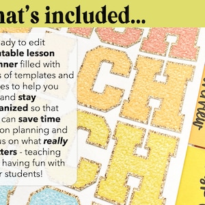 2023-2024 Teacher Lesson Planner: Bright Retro Theme (digital Download ...