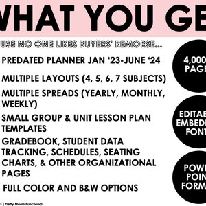 Printable Editable Lesson Planner for 2023 - 2024 - Digital Download ...