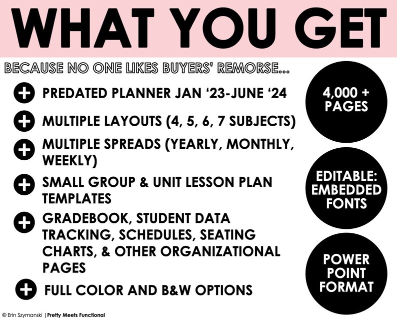Printable Editable Lesson Planner for 2023 2024 Digital - Etsy