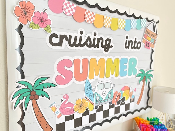 Beach Themed Classroom Door