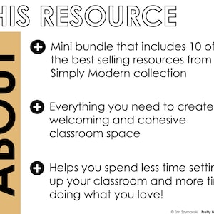 Printable Modern Classroom Decor Mini Bundle - Boho - Muted - Calming ...