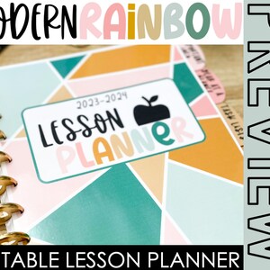 Printable Editable Lesson Planner for 2023 - 2024 - Digital Download ...