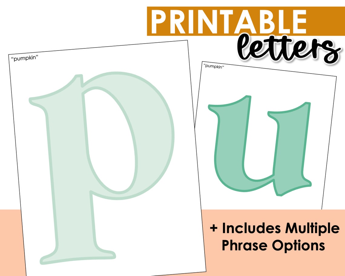 Fall Pumpkin Themed Printable Bulletin Board Set or Door Decor - Etsy