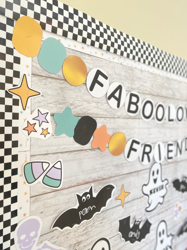 Halloween Bulletin Board Set: Faboolous Friends Classroom Decor ...