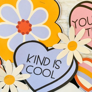 Groovy Retro Valentine's Day Themed Printable Bulletin Board Set or ...