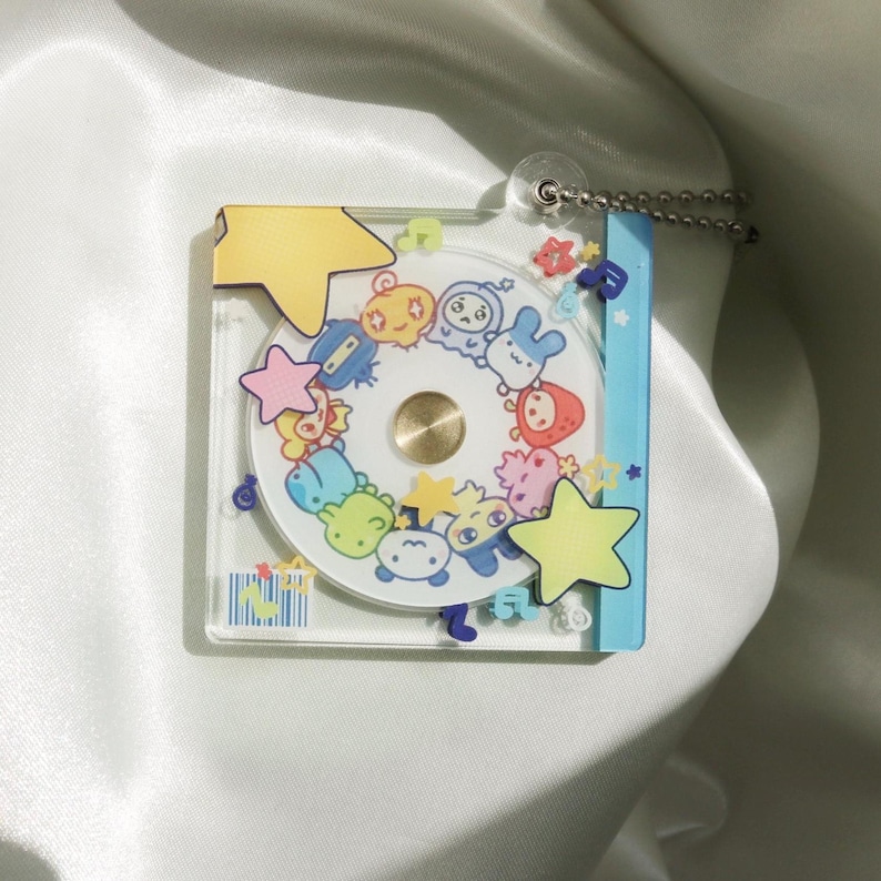 Virtual Digi Pets Spinnable Cd Acrylic Keychain - Etsy