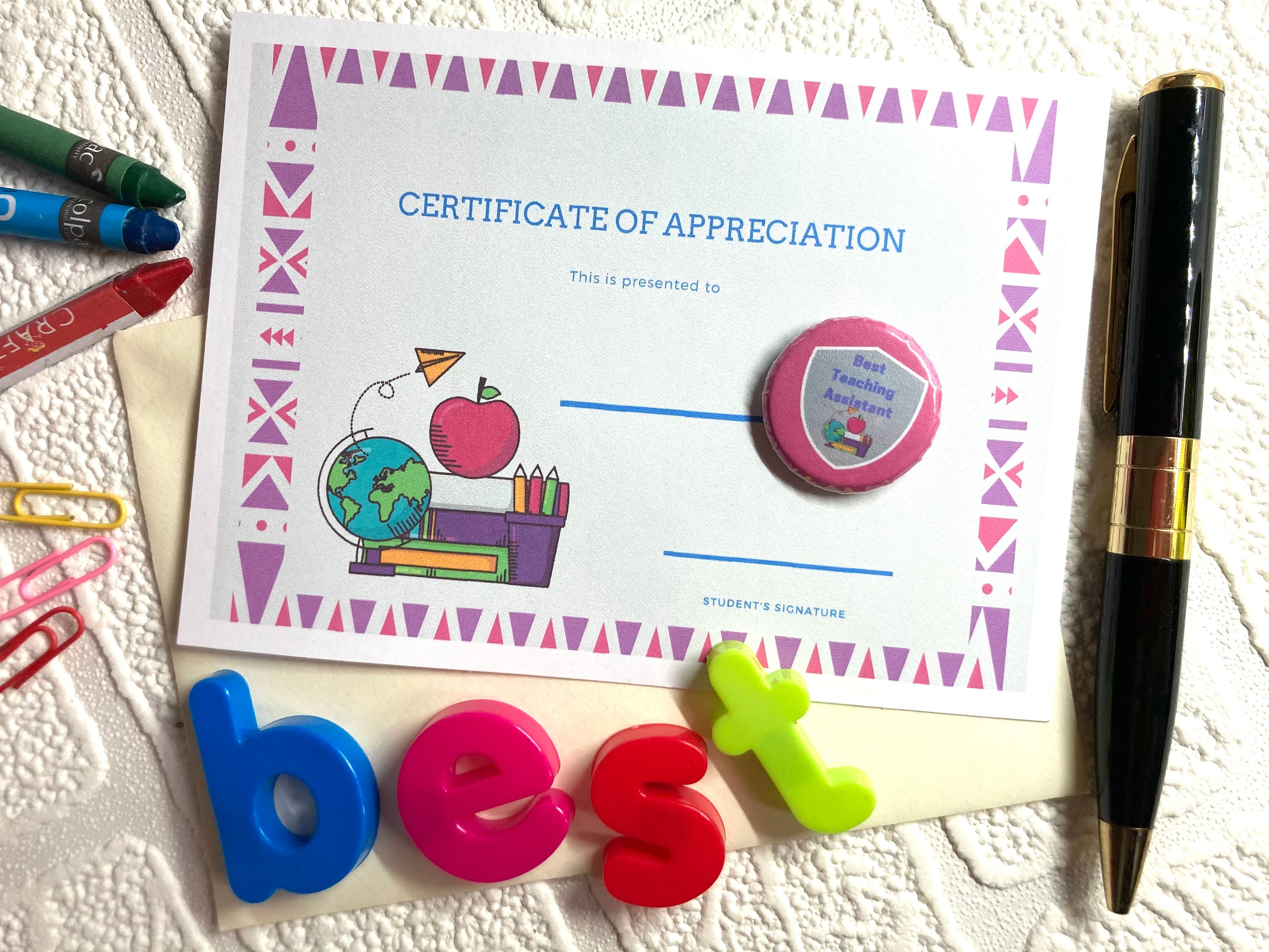 Teaching Assistant card school staff award present from | Etsy