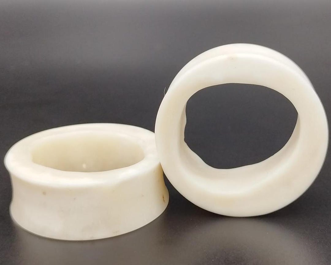 A Pair of 38mm Bull Bone Plugs - Etsy