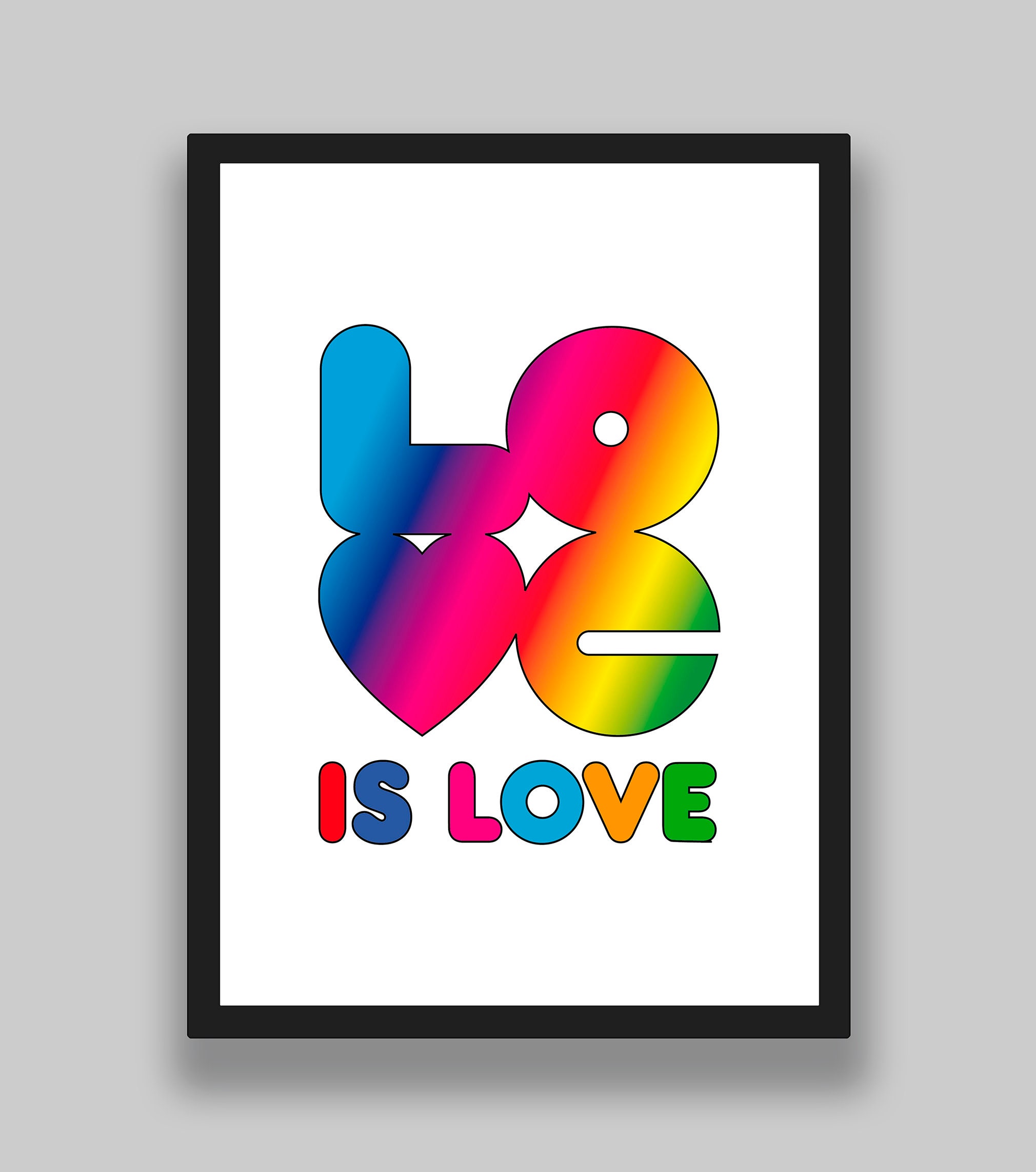 Love Is Love Pride print LGBTQ Love Is Love Pride print Love | Etsy