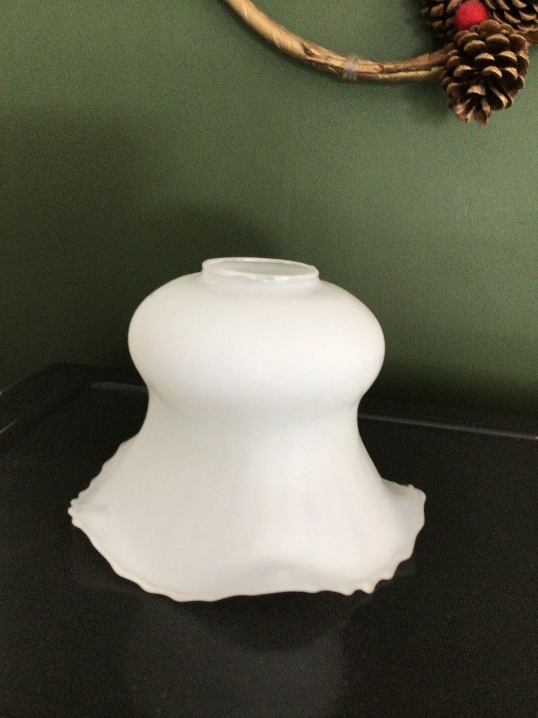 1970 Vintage Lamp Shades Frosted Opaque Fluted Frilly Eames Era Mid ...