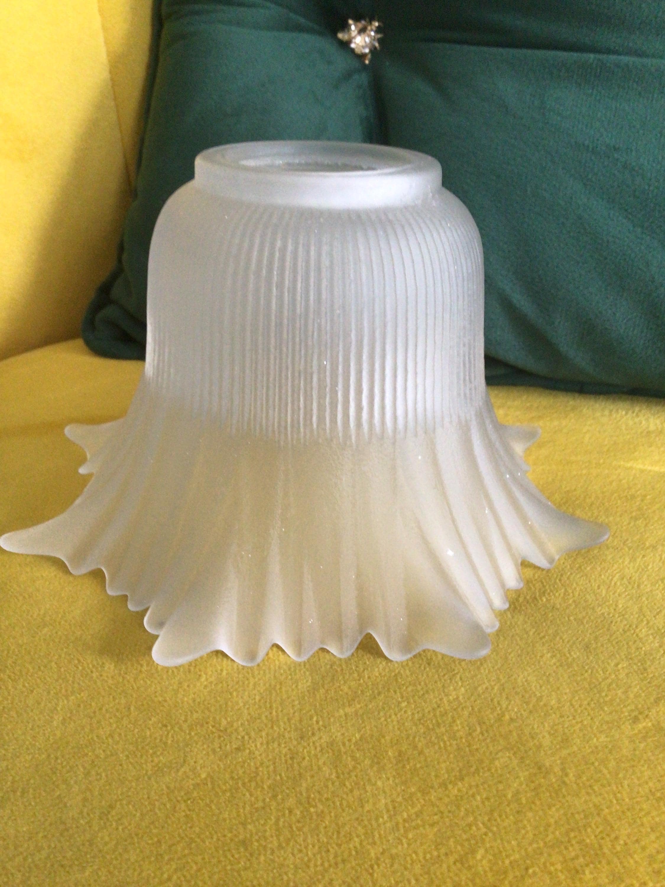Opaque Shade 1980 in Style of French 1920 or 1930 Glass Shades Found on ...