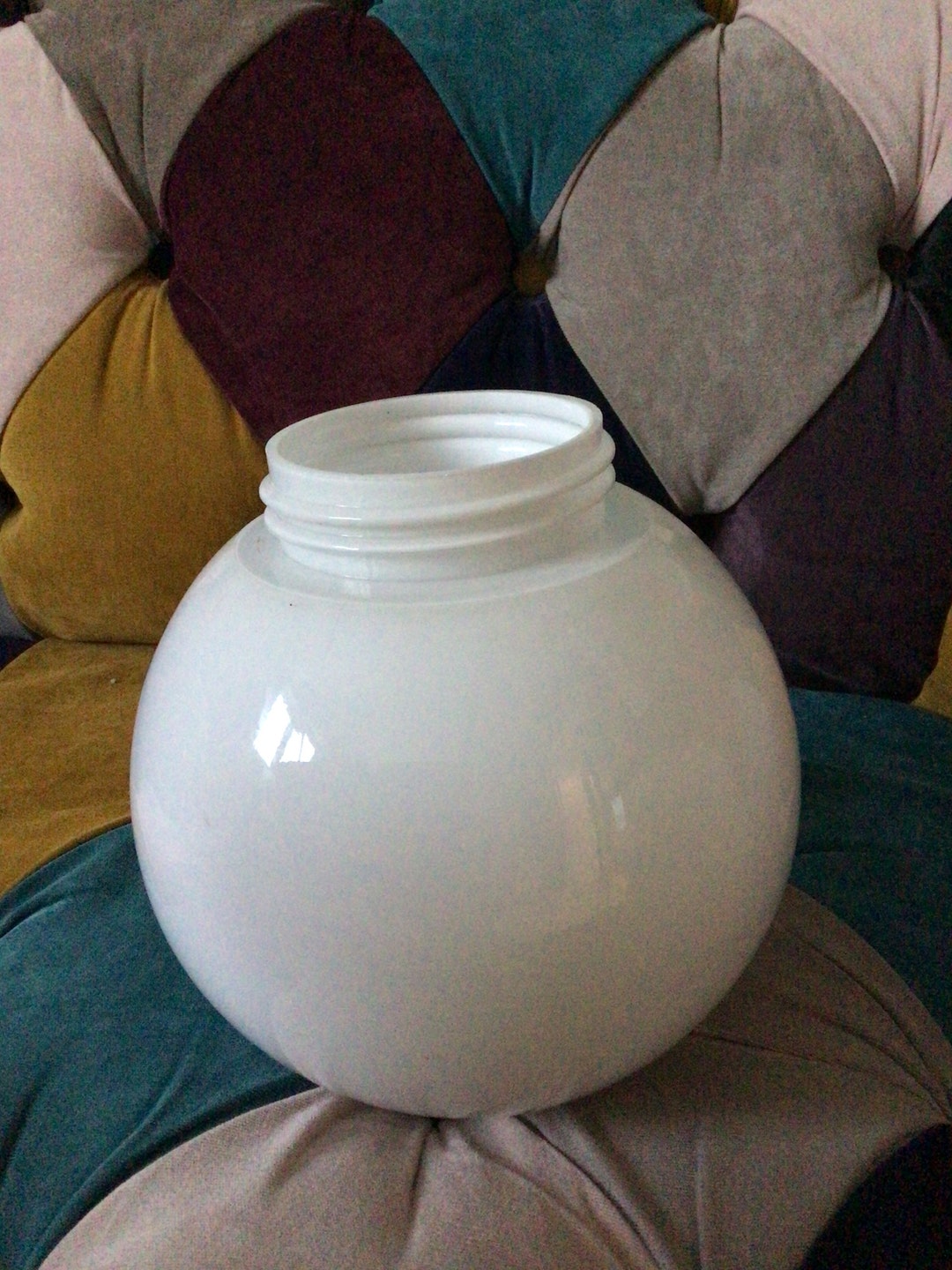 White Glass Sphere Ball Light Shade Replacement Shade to Use With a ...